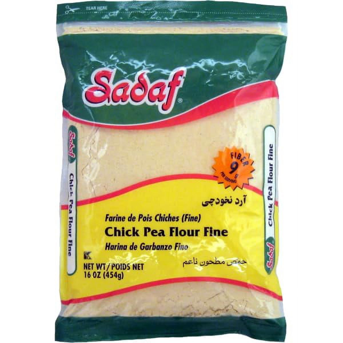 Sadaf Chickpea Flour Fine OKA4 16 oz - Gram Flour, Besam Flour ...