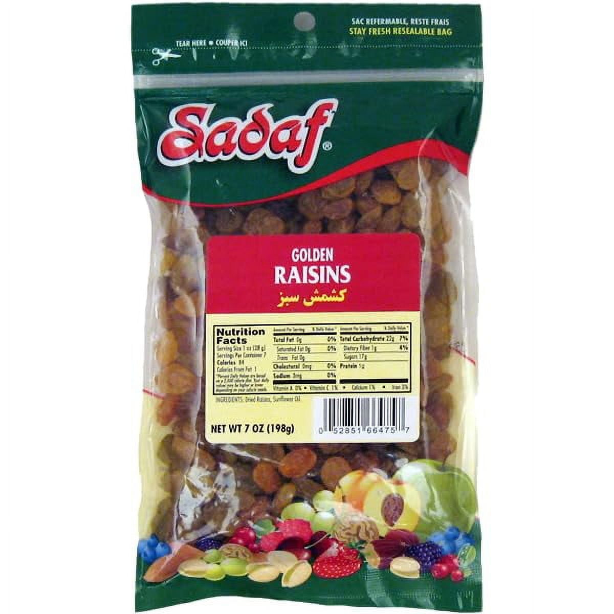 Sadaf Golden Raisins - DC20 Golden Sultanas for Cooking and Food ...