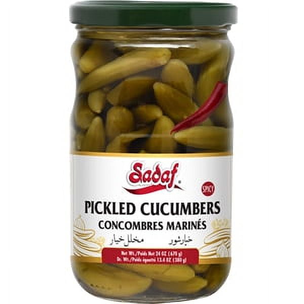 Sadaf Pickled Cucumbers , 24 oz (Spicy with Dill) ( Pack of 2 ...