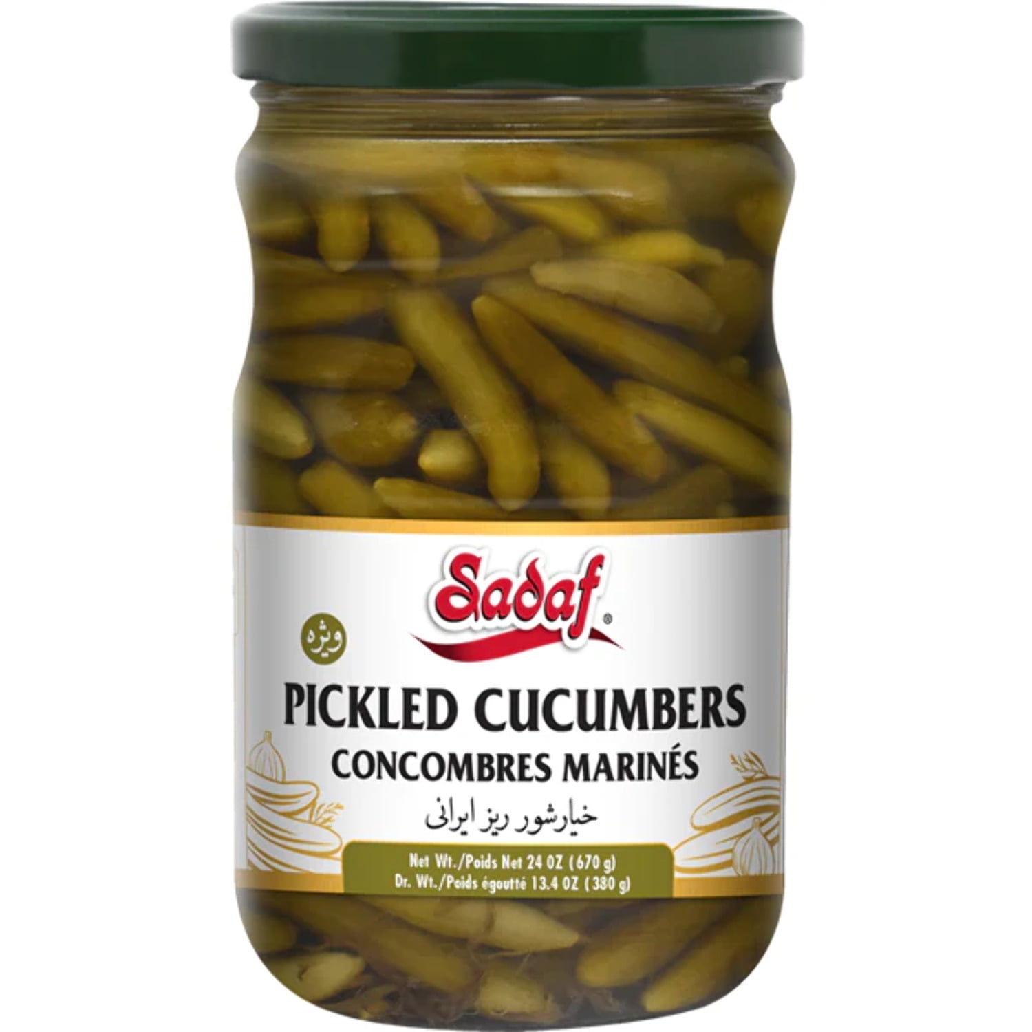 Sadaf Pickled Cucumbers with Tarragon 24 oz - Walmart.com