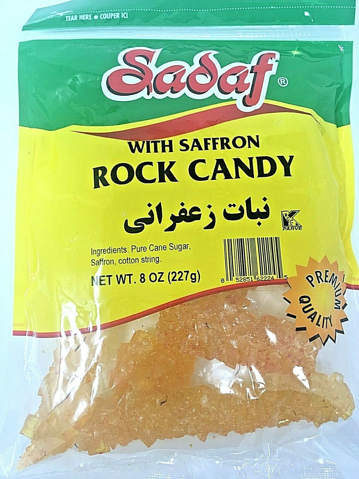Sadaf Rock Candy With Saffron 8 oz Nabat - Walmart.com