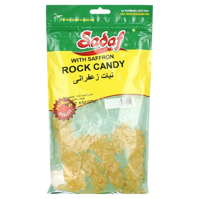 Sadaf Rock Candy with Saffron - Nabat - نبات زعفرانی شاخه ای - Walmart.com