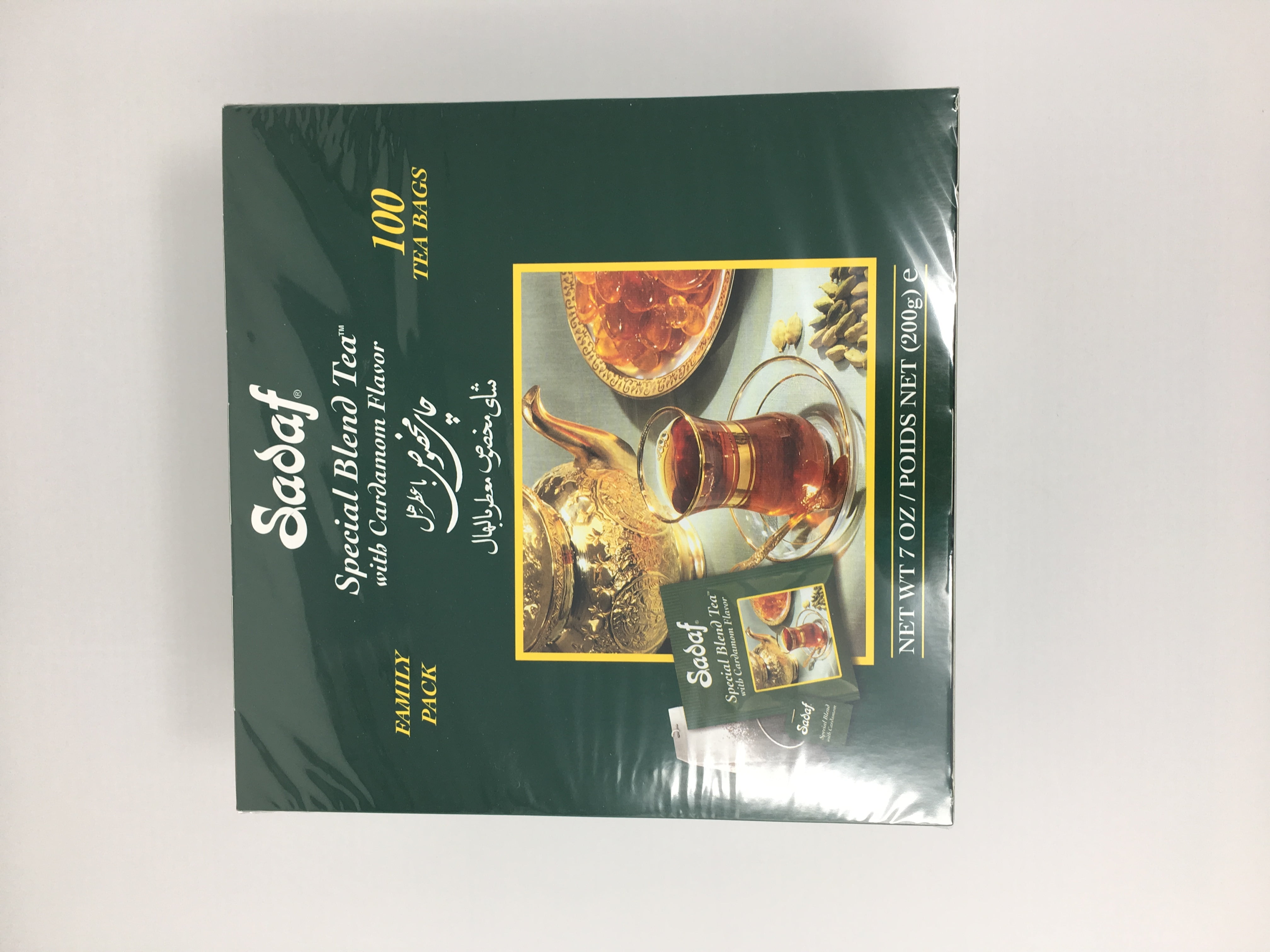 Sadaf Special Blend Cardamom Tea, Mediterranean Ceylon Flavor, 100 Foil ...