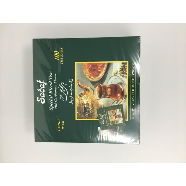 Sadaf Family Pack Cardamom Tea - 100 High-Quality Ceylon Teabags ...