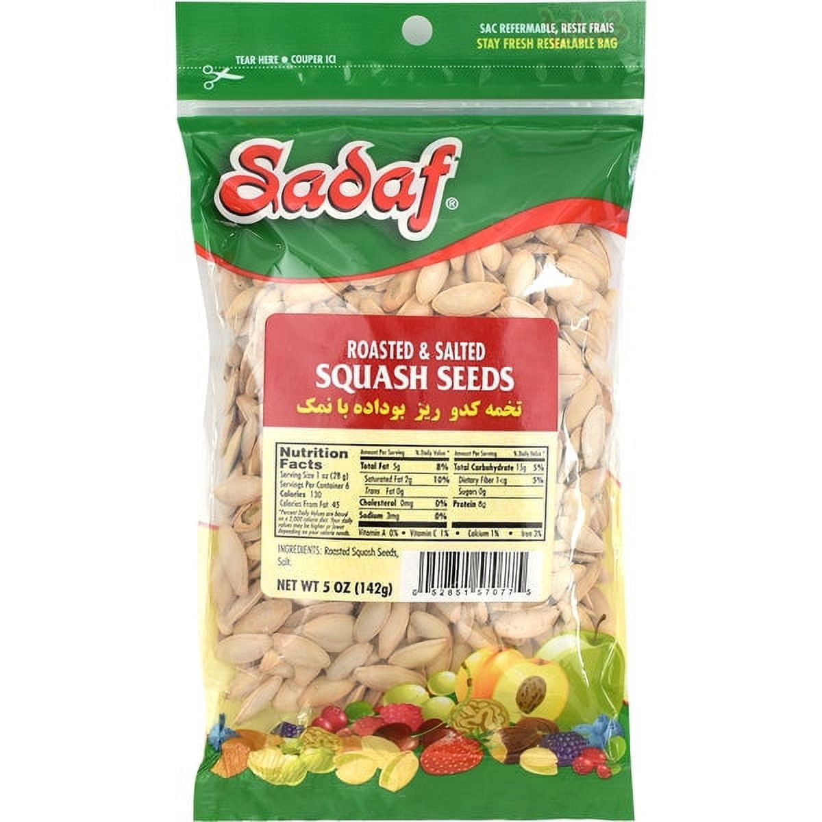 Sadaf Squash Seeds Roasted & Salted 5 oz. - Walmart.com