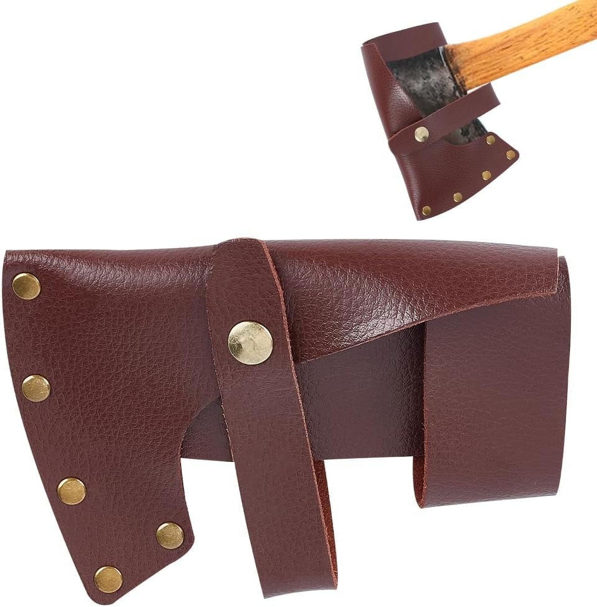 Saddle Brown Leather Hatchet Blade Cover - 6x4.2x1.5 Inch Making DIY ...