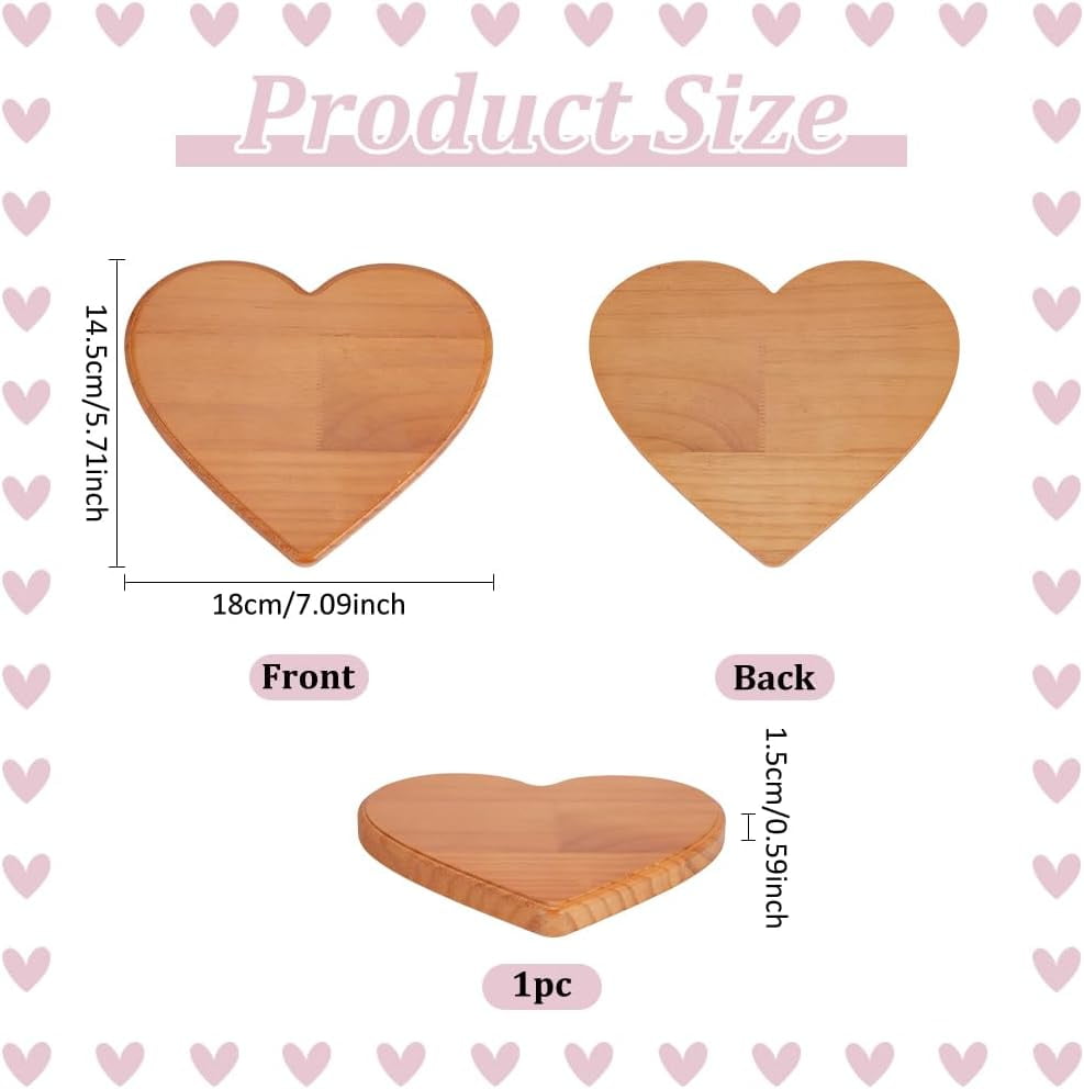 Saddle Brown Wood Heart Base 5.7x7inch Unfinished Wooden Love Heart ...