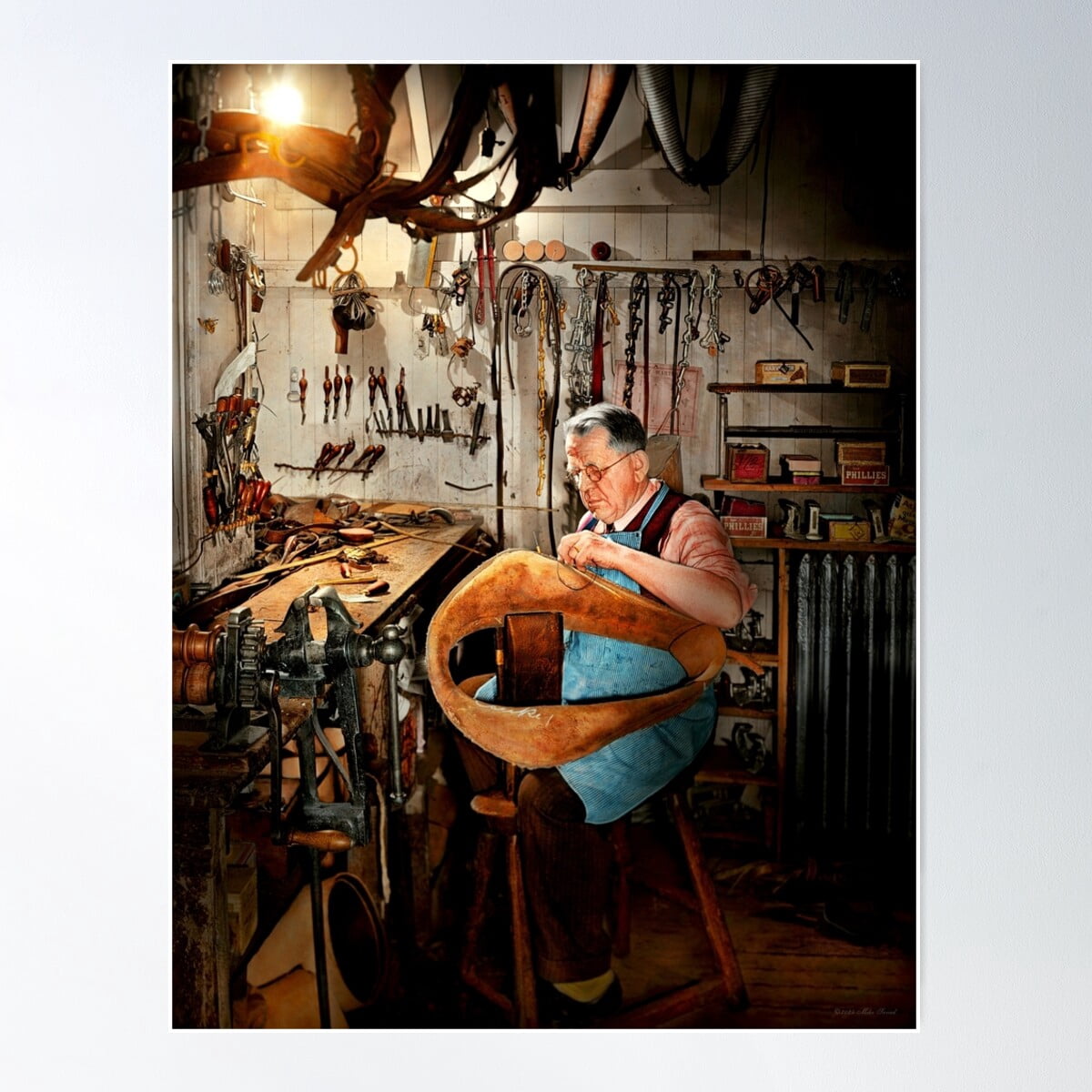 Saddle Maker - Harness Repair Man And Shoemaker 1942 Poster Wall Art ...