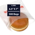 Saddle Pack Printed Hamburger Bag 0.5Mil, 6.5" X 7" + 1.75" FB & 500 ...