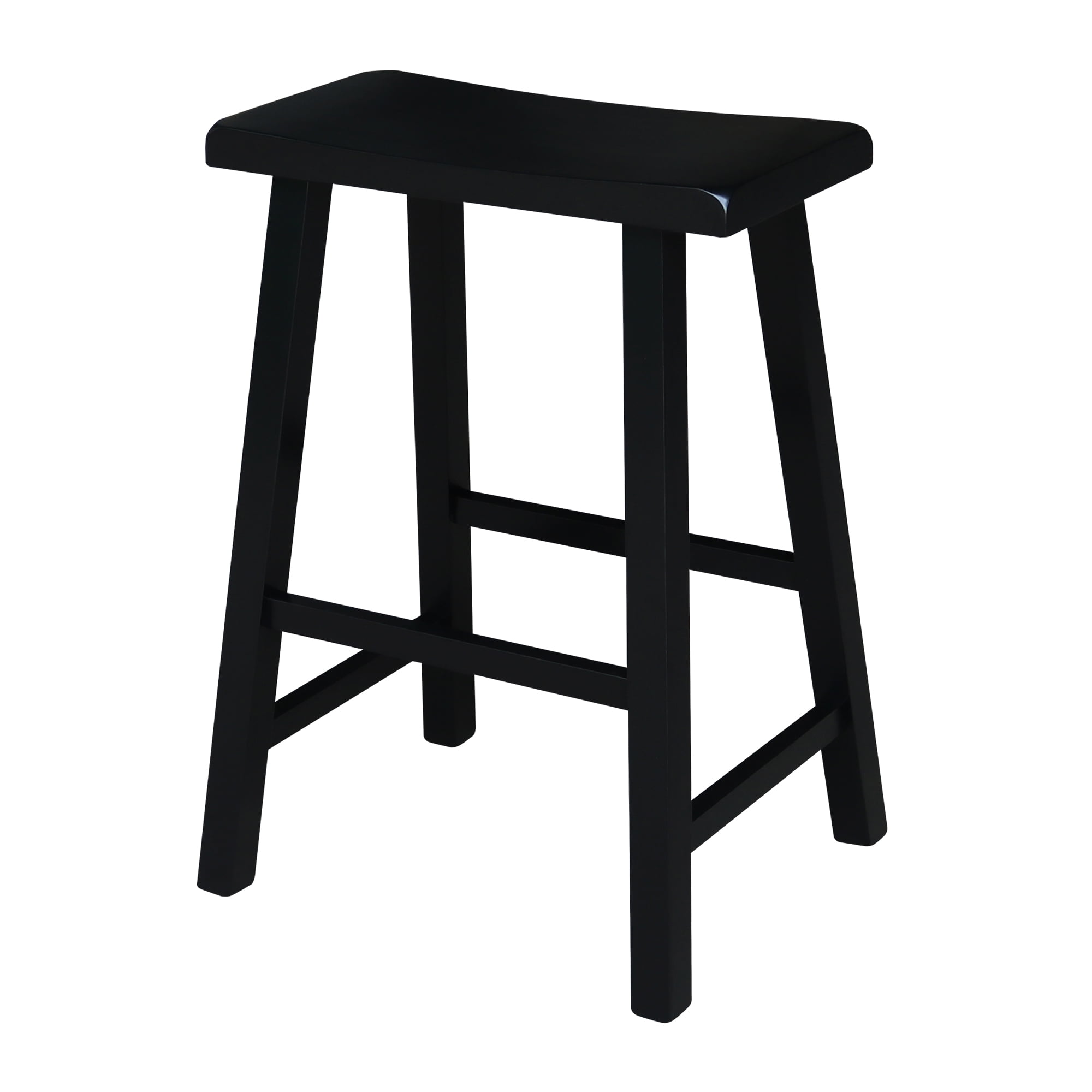 International Concepts Saddle Seat Stool, 24 Inch, Solid Wood, Multiple ...