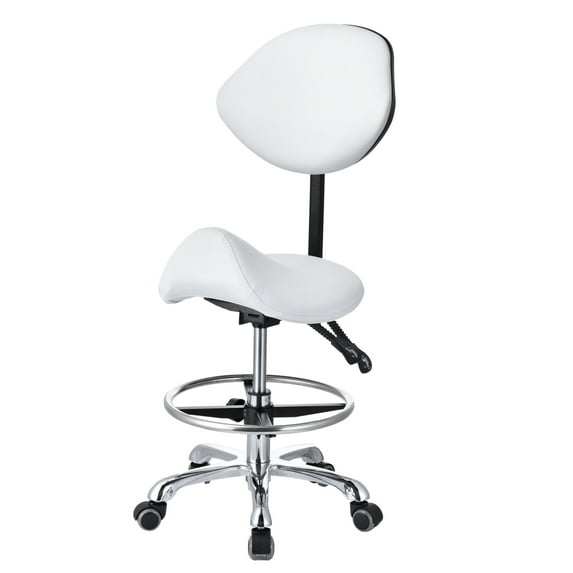 Saddle Stool, Swivel Saddle Stools with Wheels, Adjustable Rolling ...