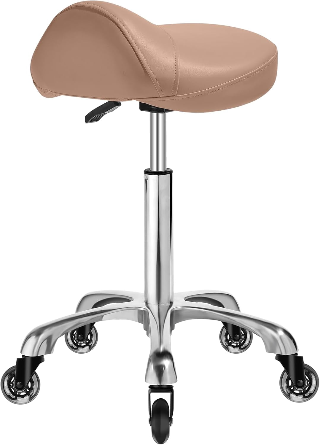 Saddle Stool with wheels Ergonomic - Heavy Duty Upgraded Thick Saddle ...