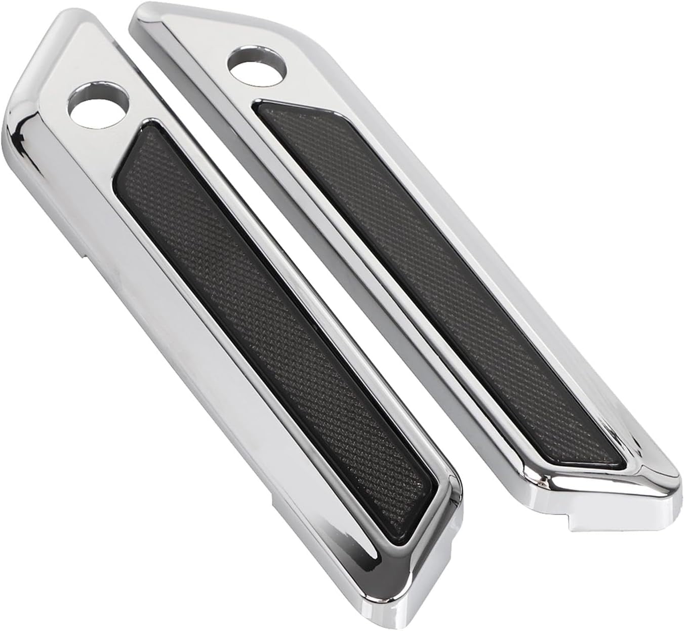 Saddlebag Chrome Latch Cover Smoke Reflectors Inserts Compatible for ...