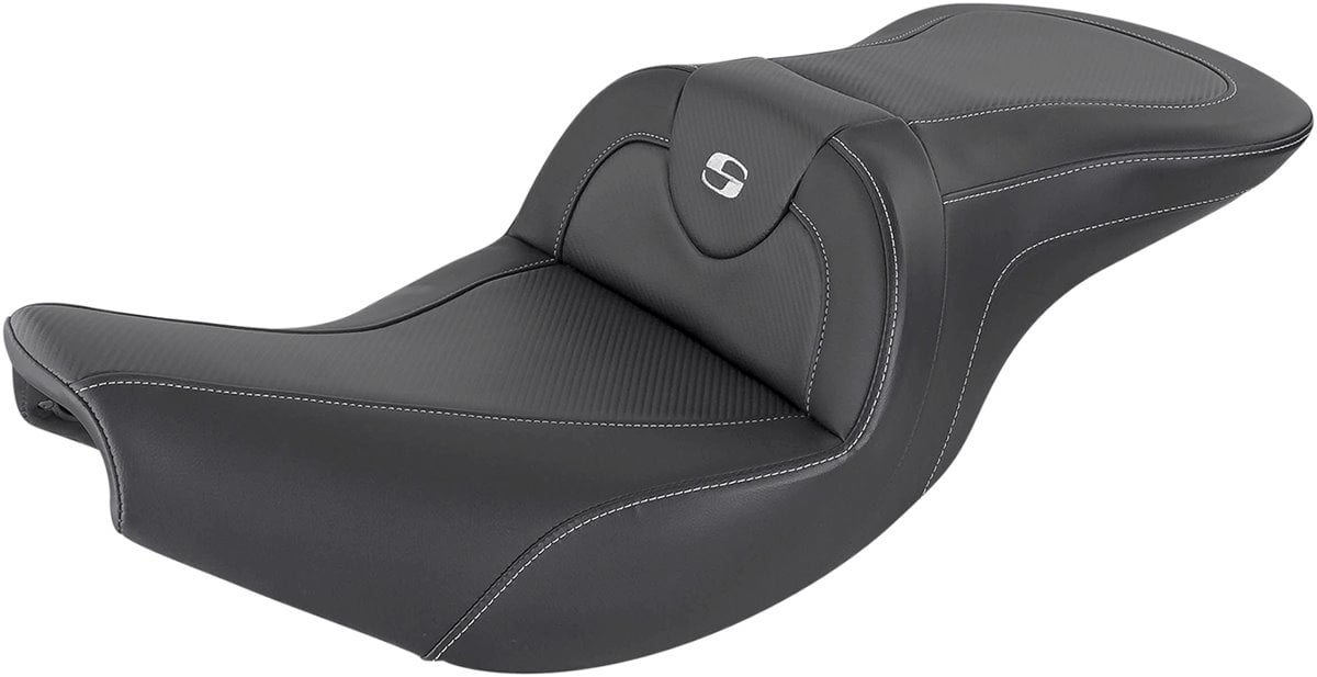 Saddlemen Heated Roadsofa Black/Carbon Motorcycle Seat (I14-07-185HCT ...