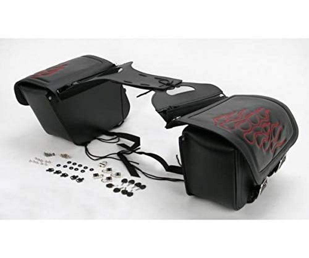 Saddlemen X021-05-0422 Black/Red Flame Jumbo Highwayman Tattoo ...