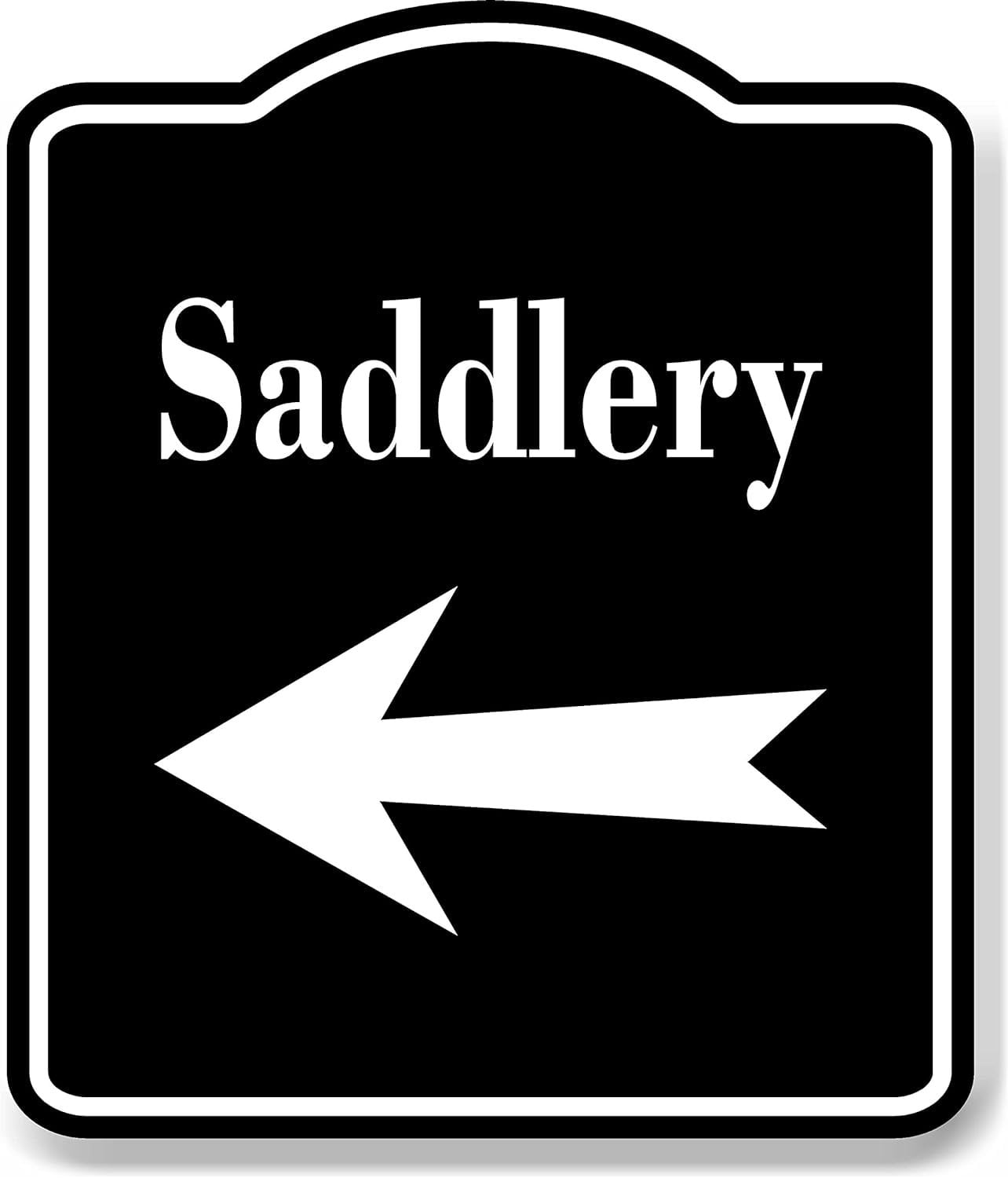 Saddlery Left Arrow BLACK Aluminum Composite Sign, 20"x24" - Walmart.com