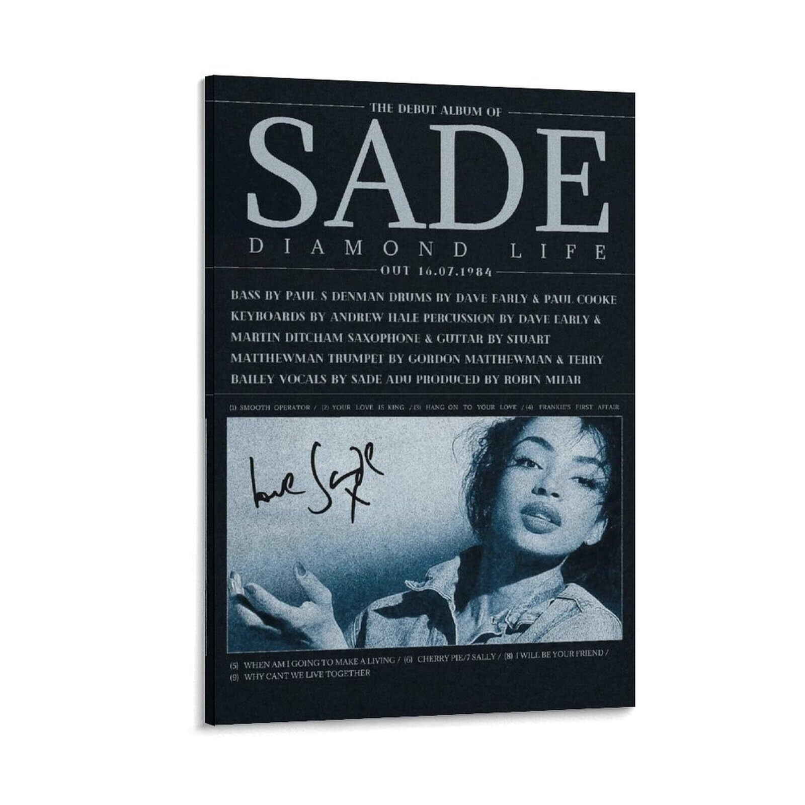 Sade Adu Poster Print Art Canvas Movie Poster Prints Canvas Wall Art ...