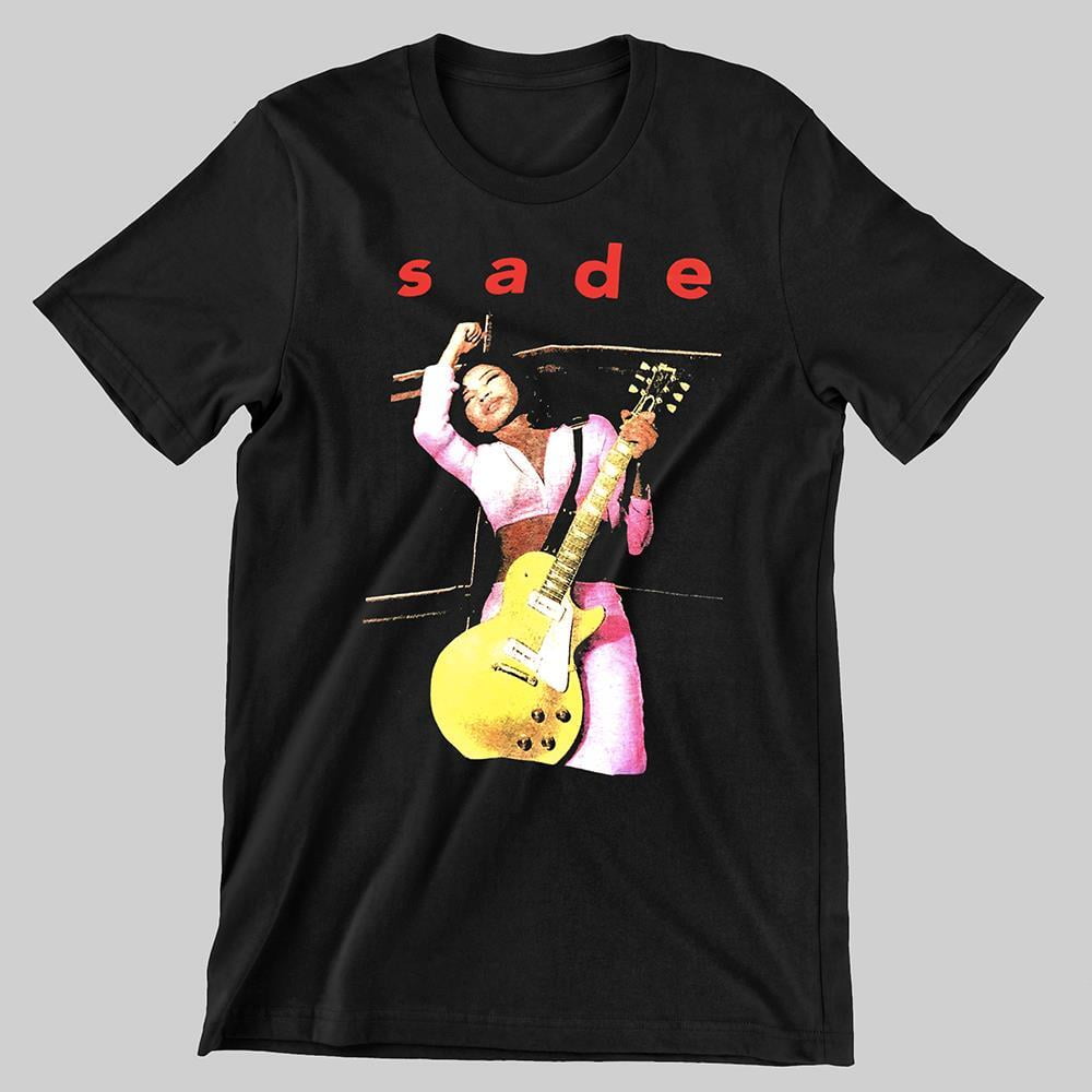 Sade Adu Singer Gitar T-Shirt Black Tee Men All Size - Walmart.com