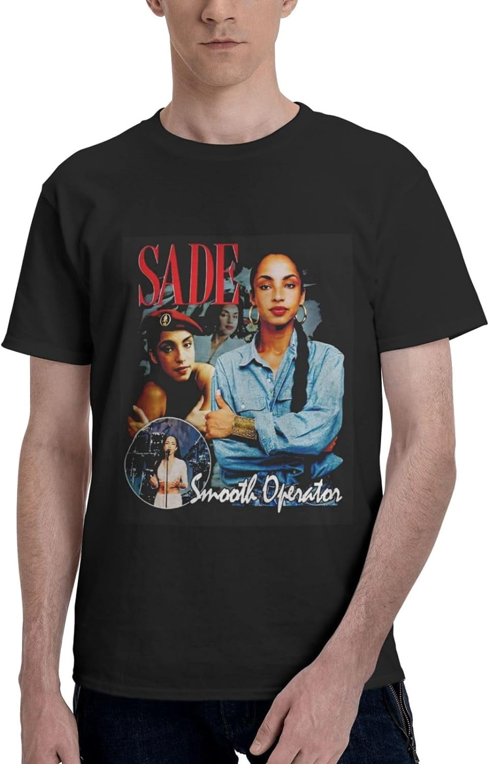 Sade Mens Youth 3D Print T-Shirt Short Sleeve Shirts Round Neck Cotton ...