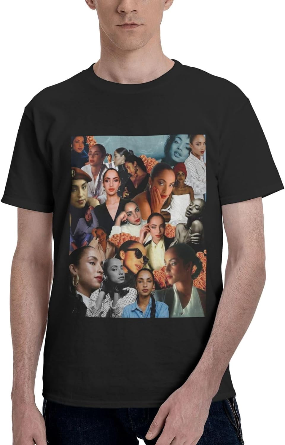 Sade Mens Youth 3D Print T-Shirt Short Sleeve Shirts Round Neck Cotton ...