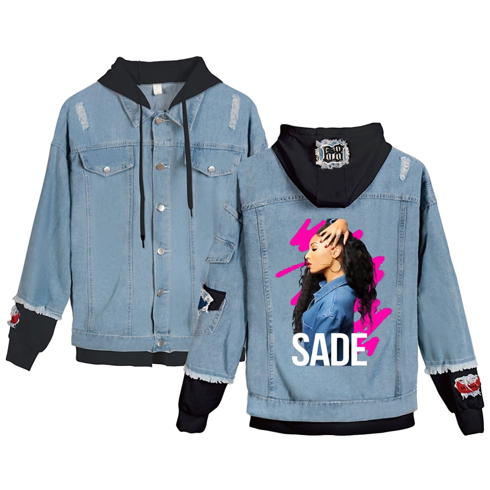 Sade Merch Coats Men Women Fashion Hooded Denim Jackets Unisex Cool Hip ...