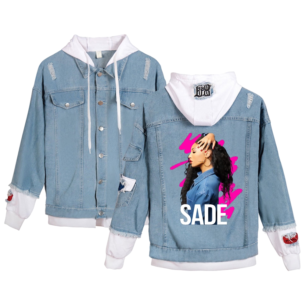 Sade Merch Coats Men Women Fashion Hooded Denim Jackets Unisex Cool Hip ...