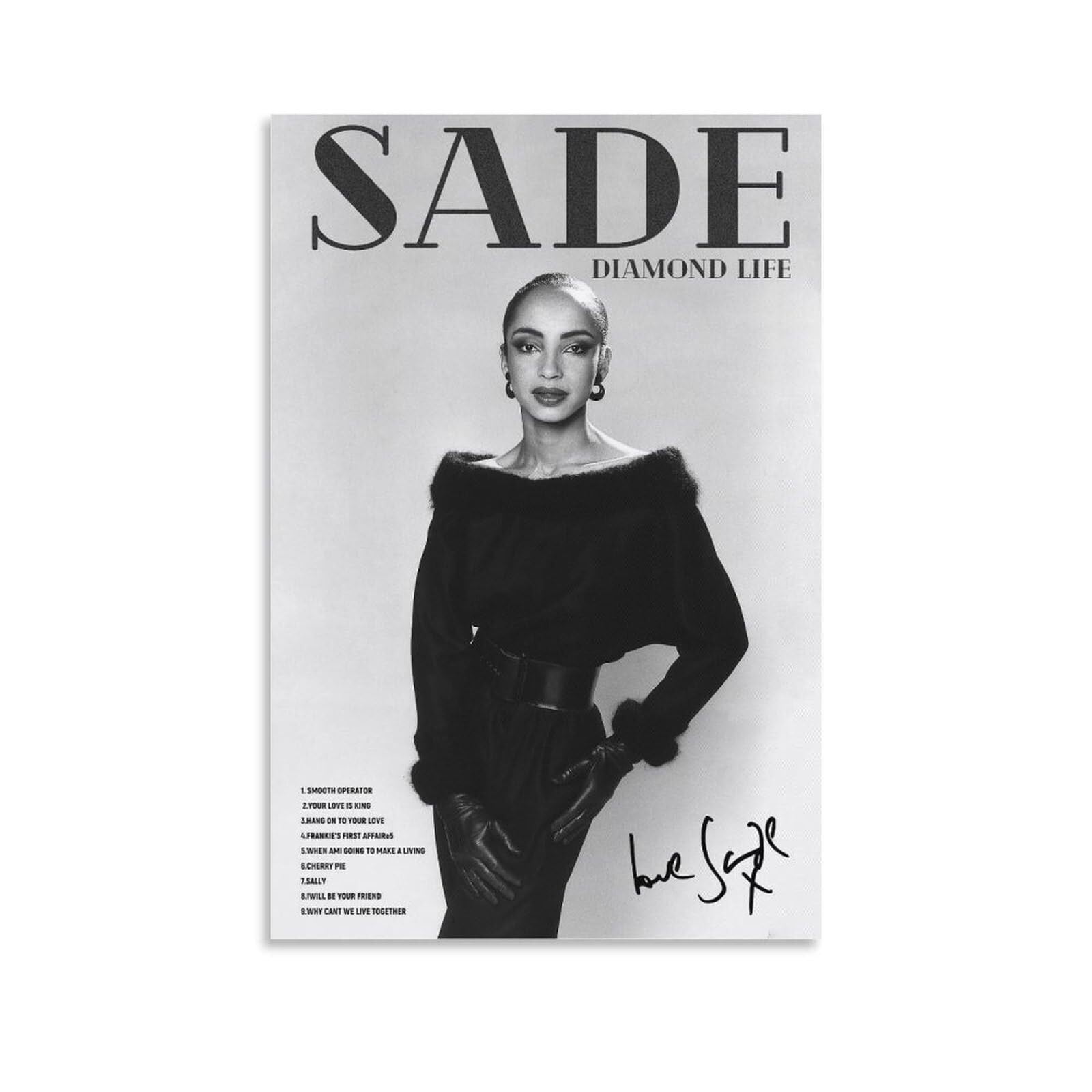 Sade Poster Canvas Sade Adu Black And White Poster Prints Canvas Wall ...
