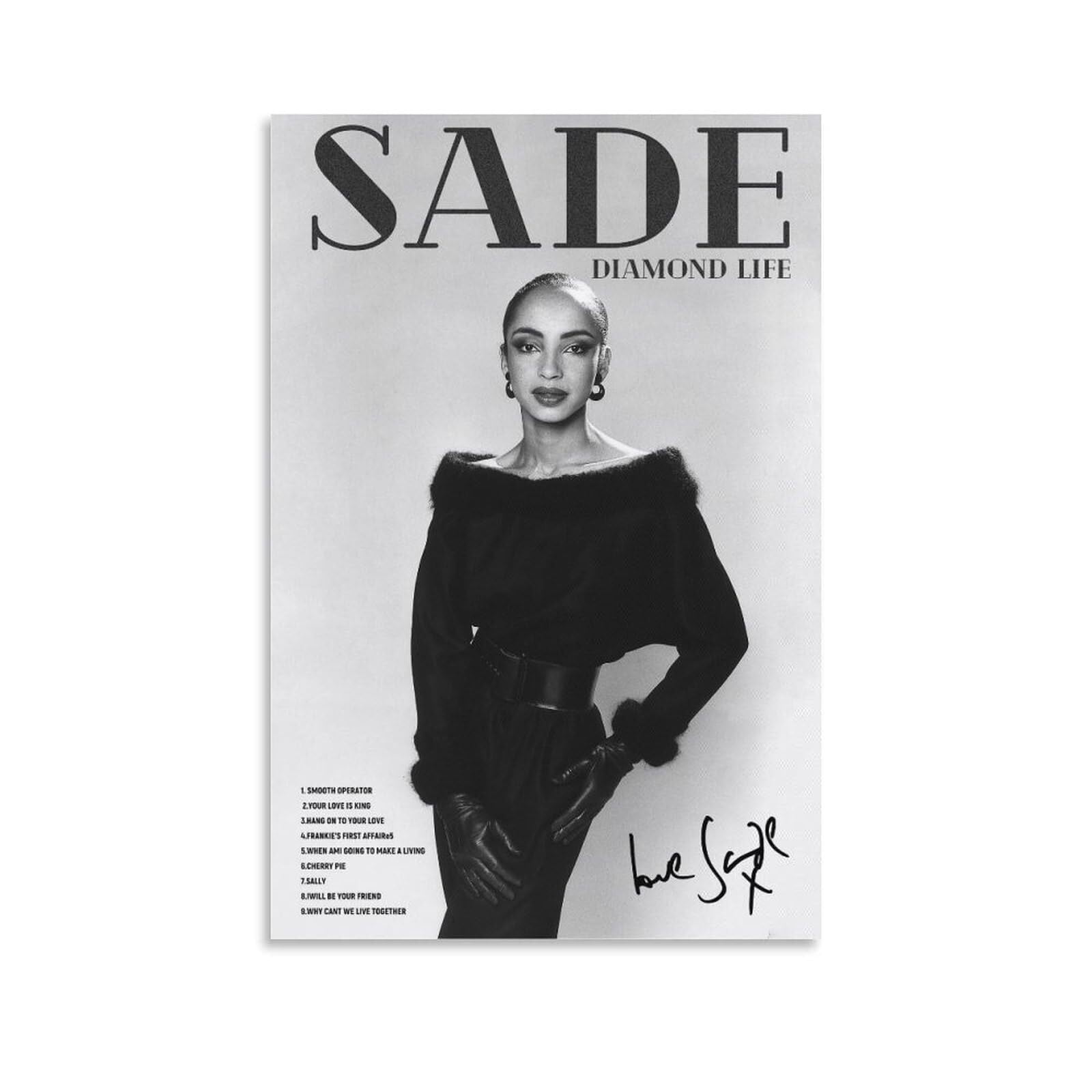 Sade Poster Canvas Sade Adu Black And White Poster Prints Canvas Wall ...