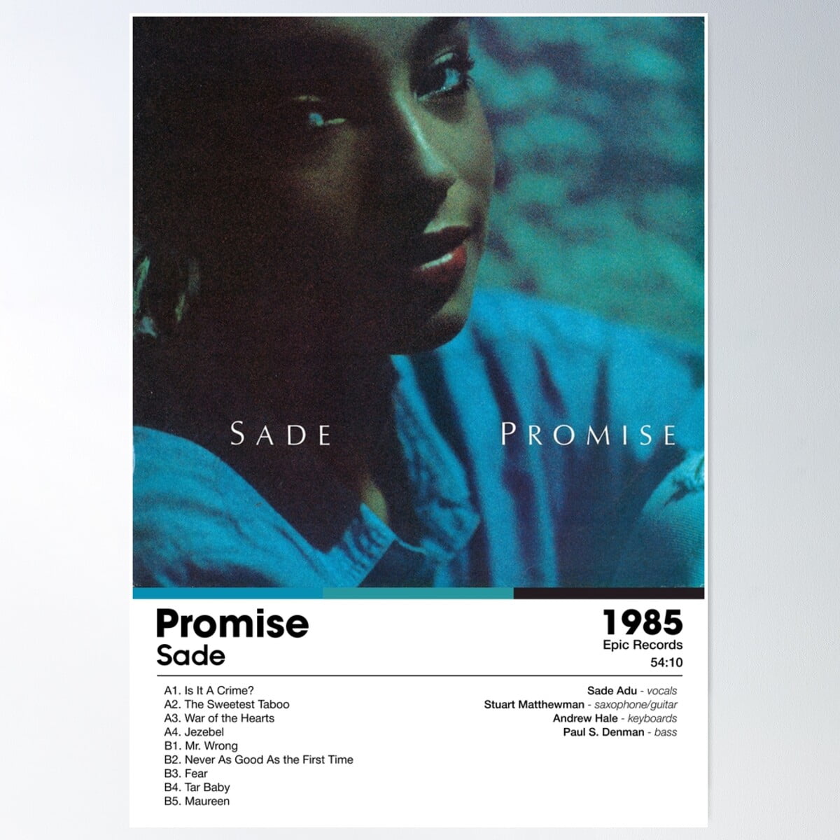 Sade - Promise | Album Card Poster Wall Art, Modern Wall Decor For ...