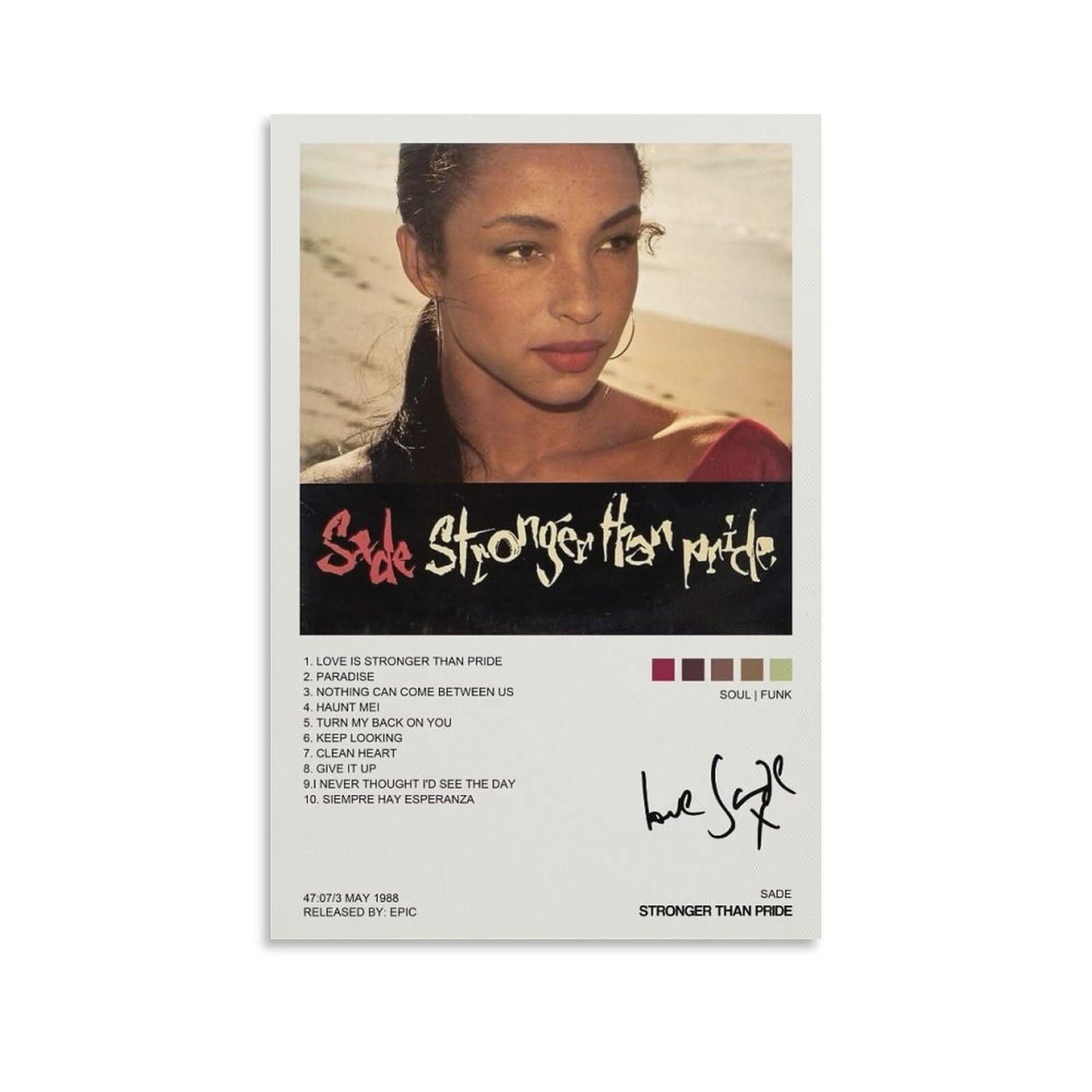 Sade The Best of Sade Poster Prints Canvas Wall Art for Trendy Dorm ...