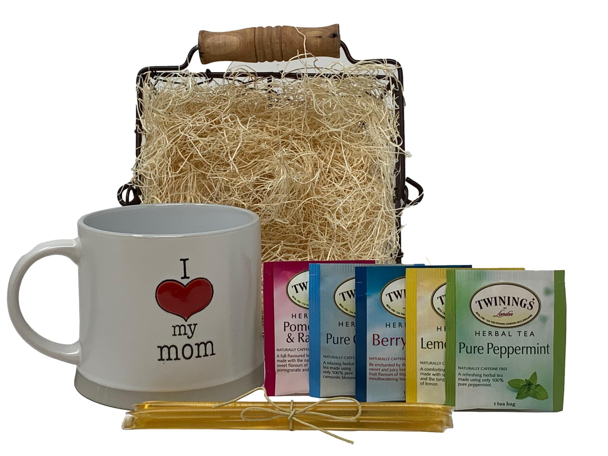 Sade's Gifts Farmhouse Tea Gift Set for Mom - Includes 17 oz Ceramic ...