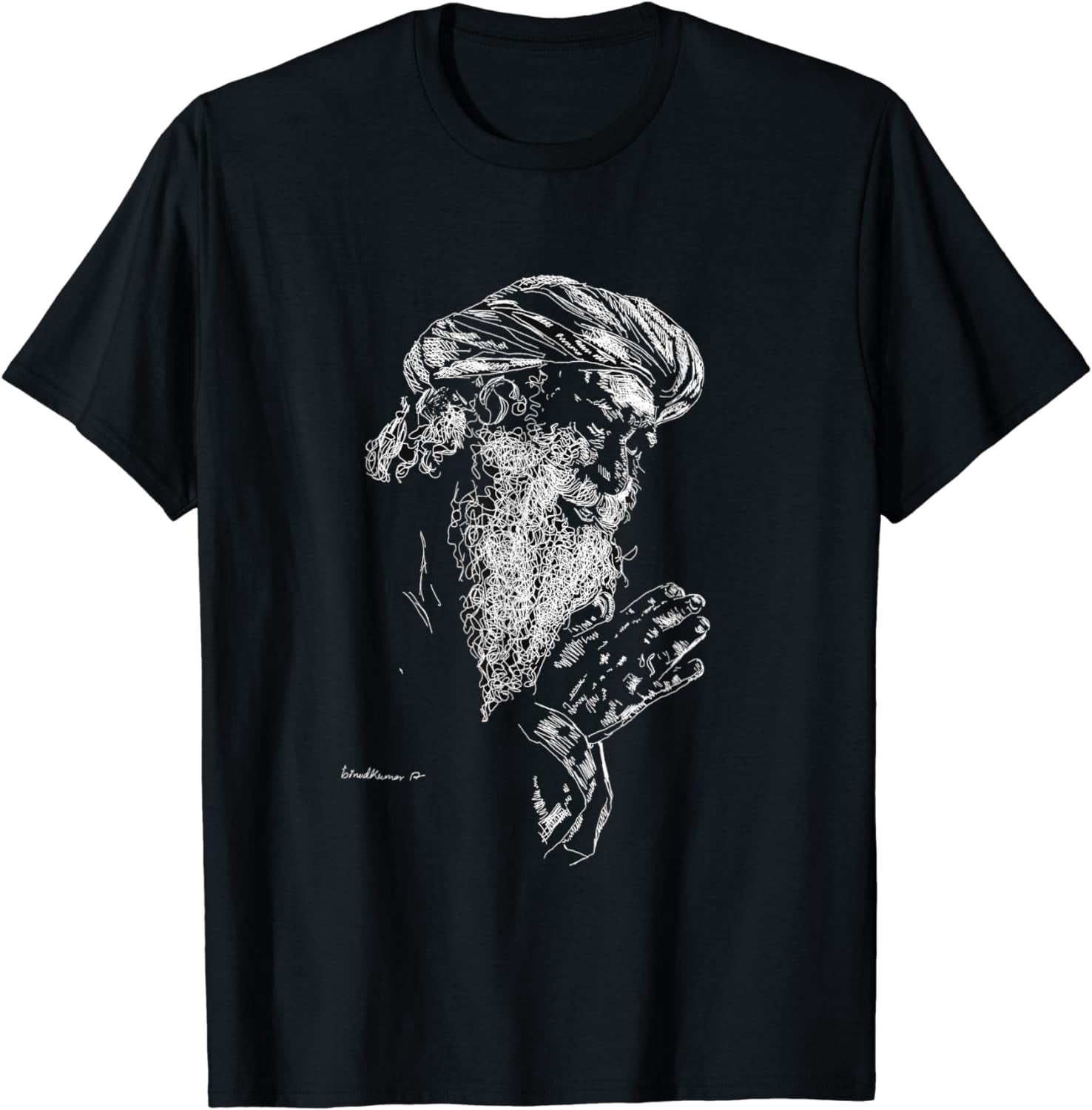 Sadhguru Sketch T-Shirt - Walmart.com