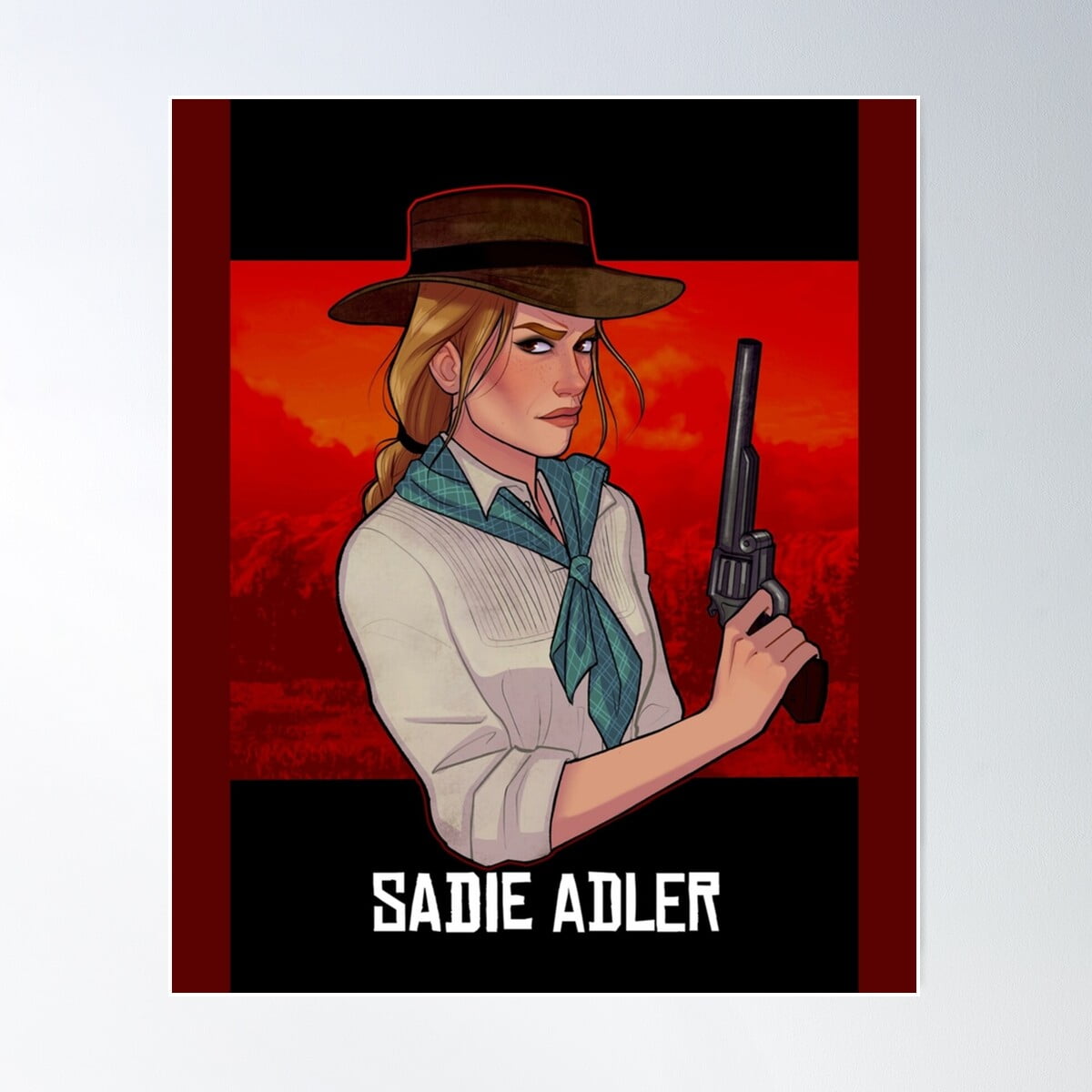 Sadie Adler Cowgirl Video Gaming Poster Wall Art, Modern Wall Decor For ...