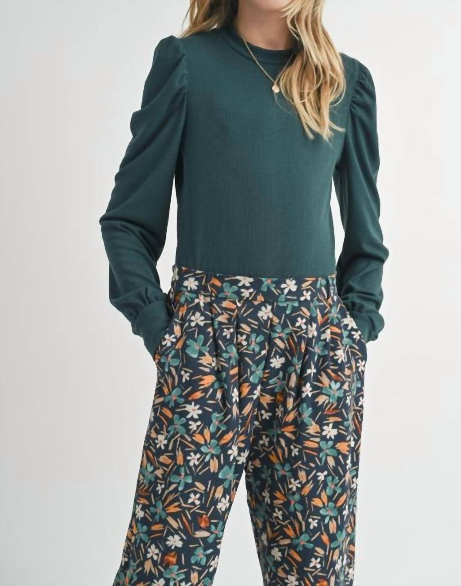 Sadie & Sage Girls Tween Loulou Gathered Cap Ribbed Top - Walmart.com