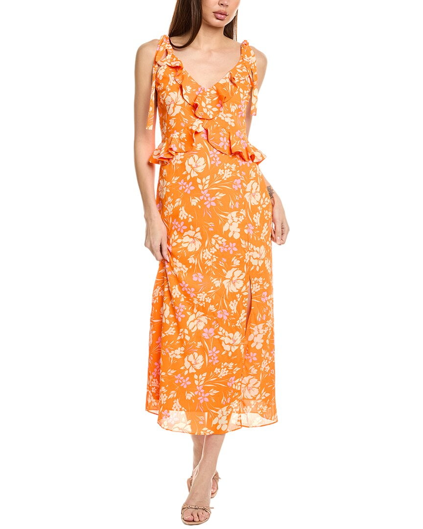 Sadie & Sage womens Sage the Label Aurora Ruffle Maxi Dress, s, Orange ...