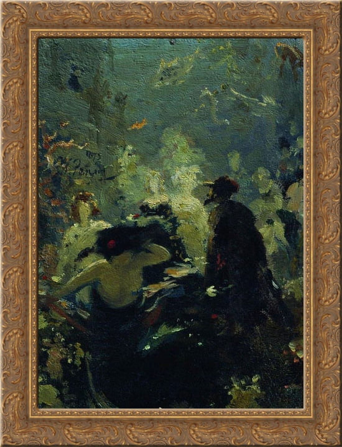 Sadko in the Underwater Kingdom 20x24 Gold Ornate Wood Framed Canvas ...