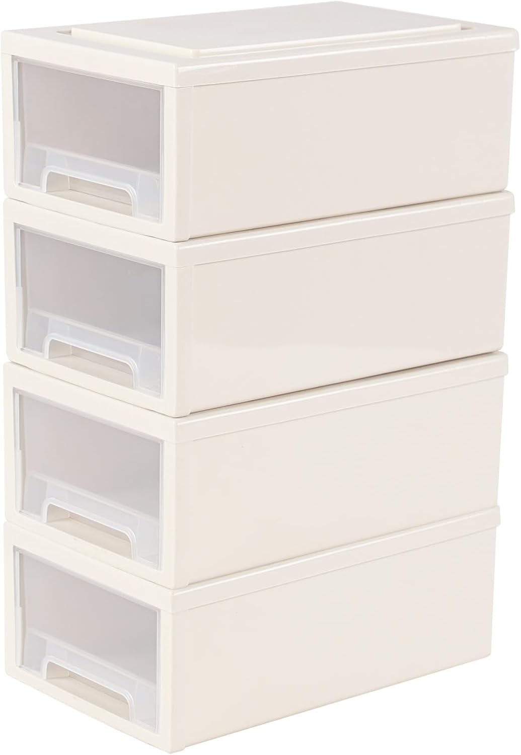 Sadstory 12 Quart Plastic Stackable Storage Drawer, Desktop Drawer ...
