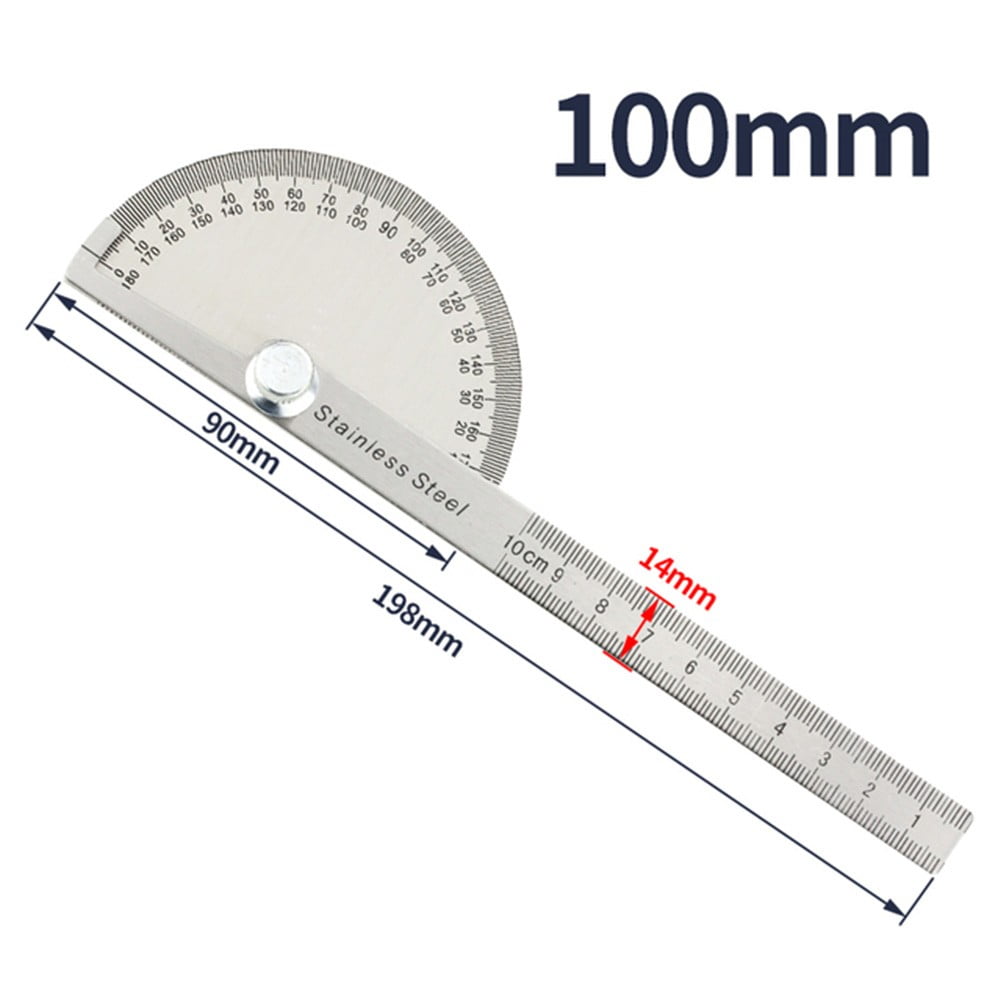 Sae Protractor 0-180掳Rotary Angle Finder Stainless Steel Machinist ...