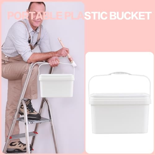 Saedy 2.6 Gallon Rectangular Storage Bucket with Sealed Lid, 4-Pack ...