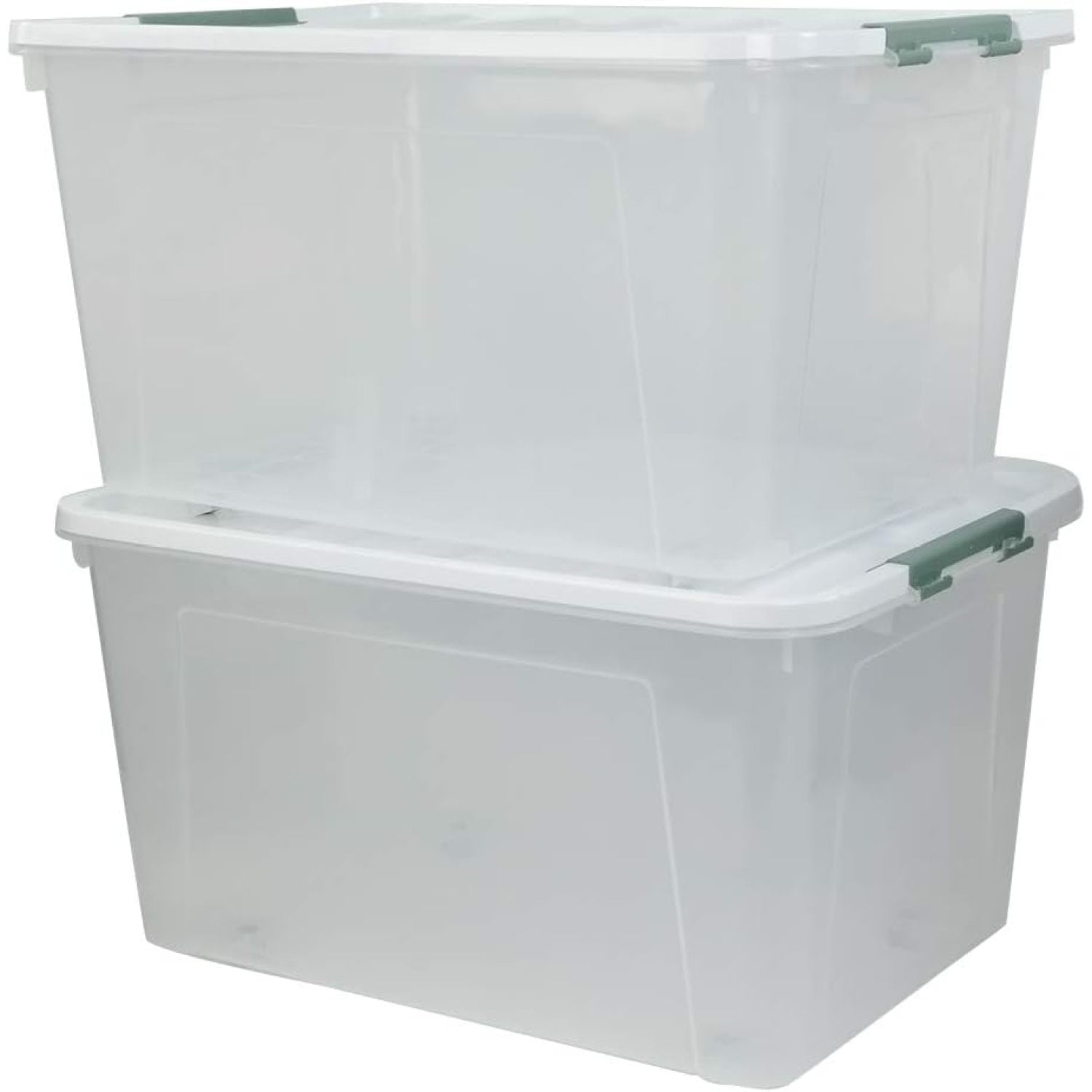 Saedy 85 Quart Plastic Storage Bins with Lids and Wheels, Large Plastic ...