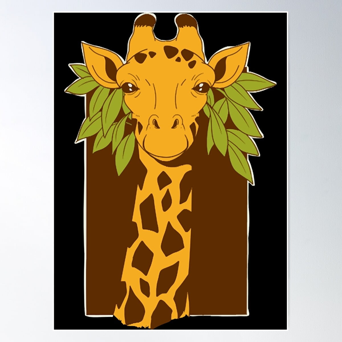 Safari Africa Animal Giraffe Poster Wall Art, Modern Wall Decor For ...