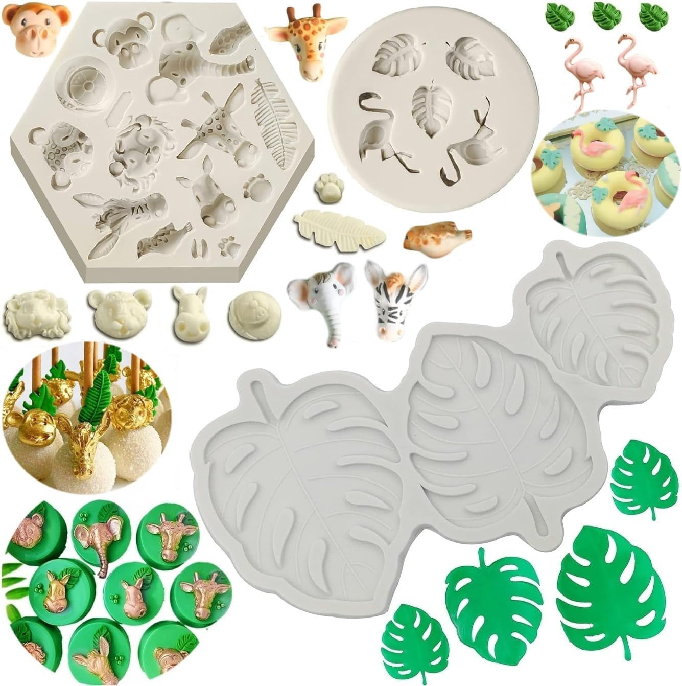 Safari Animal Fondant Mold Flamingo Silicone Molds,Safari Cake ...