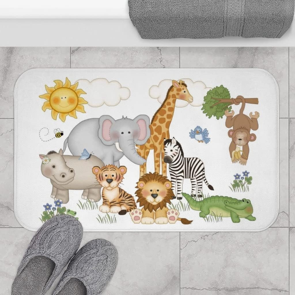 Safari Animals Bath Mat Indoor Doormat Bath Rugs Non Slip, Washable ...