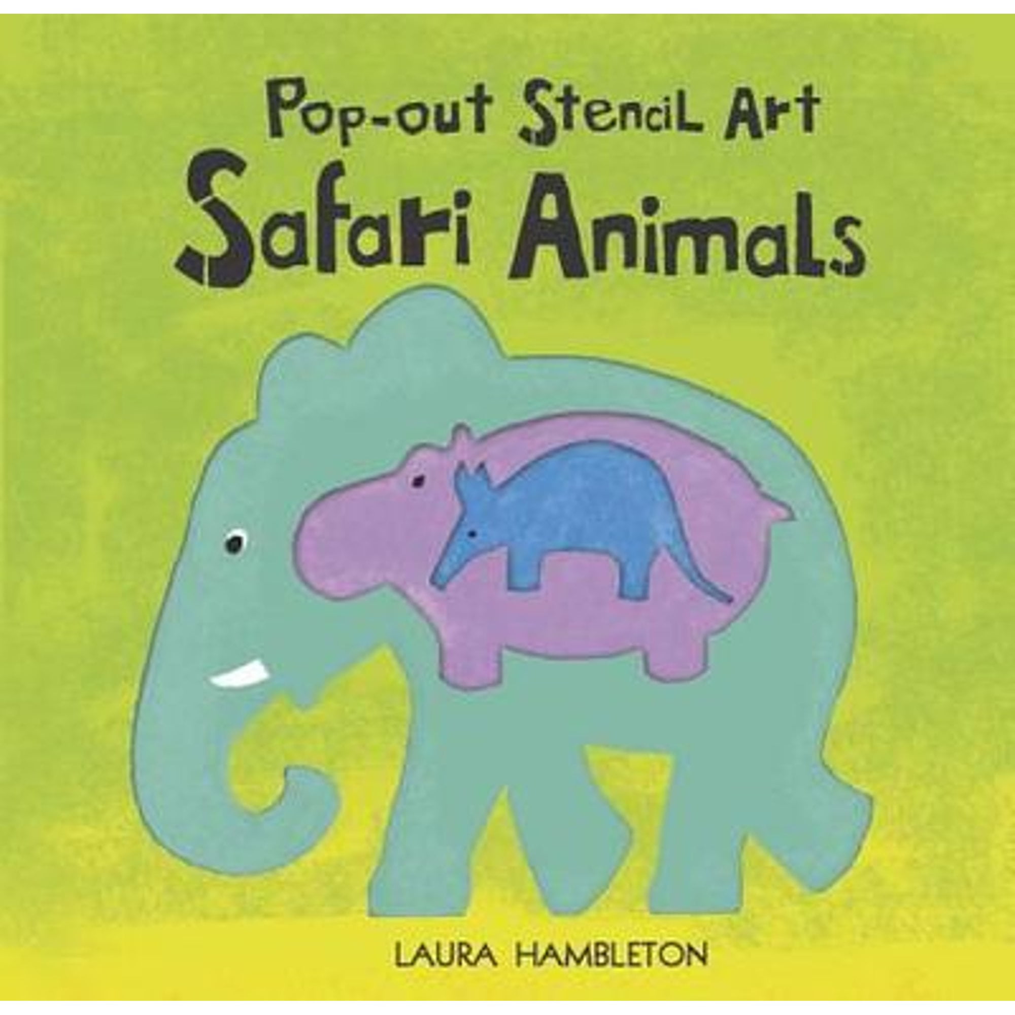 Pre-Owned Safari Animals Pop-Out Stencil Art Board Book Laura Hambleton ...