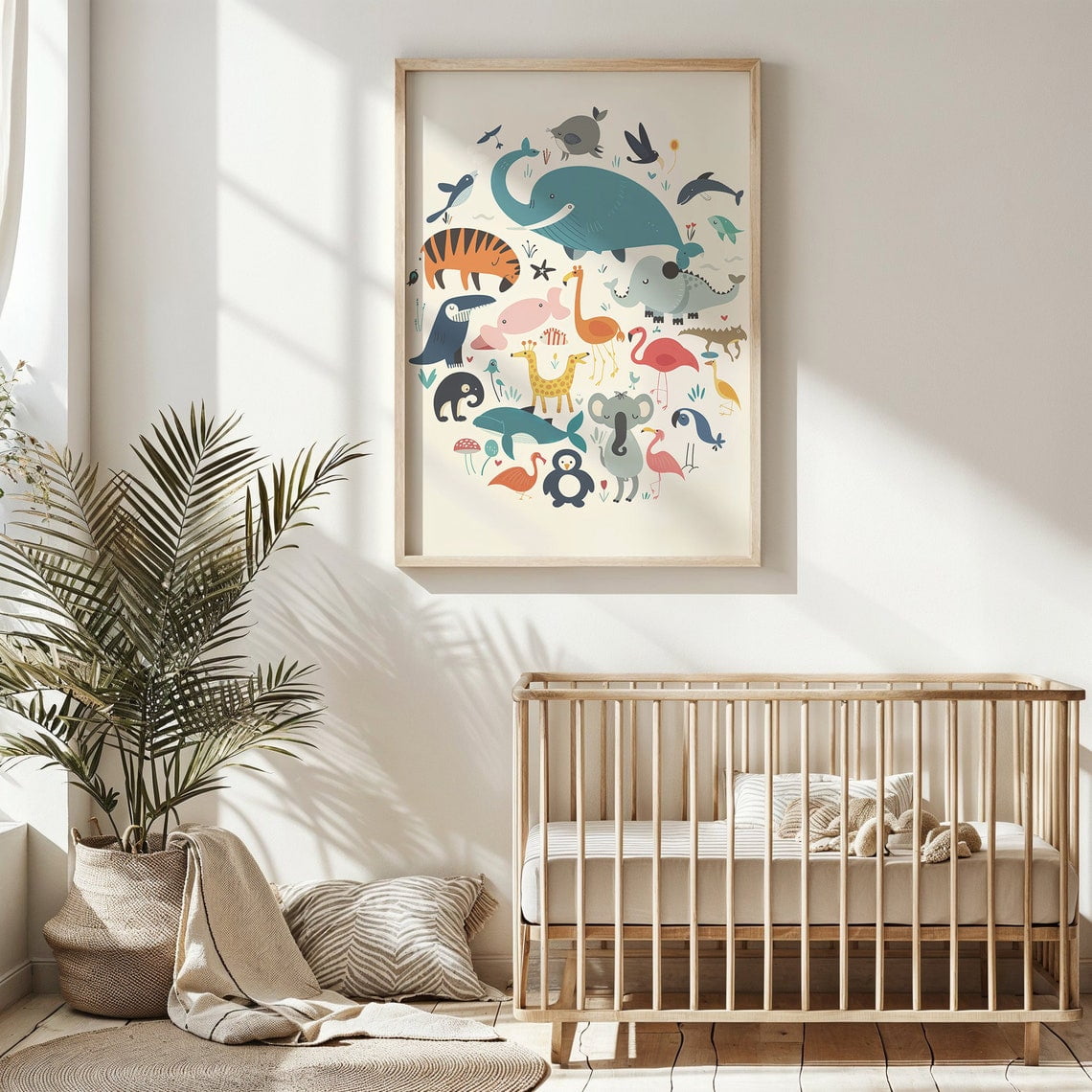 Safari Animals Nursery Wall Art, Kids Jungle Friends Posters, Printable ...