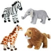 Prextex Plush Animals Playset: 5 Cute Five Inch Animals - Giraffe ...