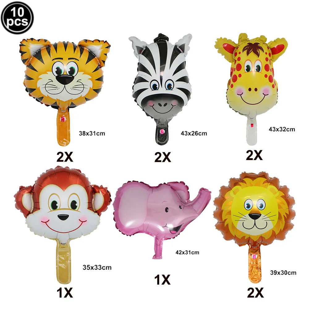 Safari Balloons Jungle Safari Animal Foil Balloon Zoo Animal Balloon ...