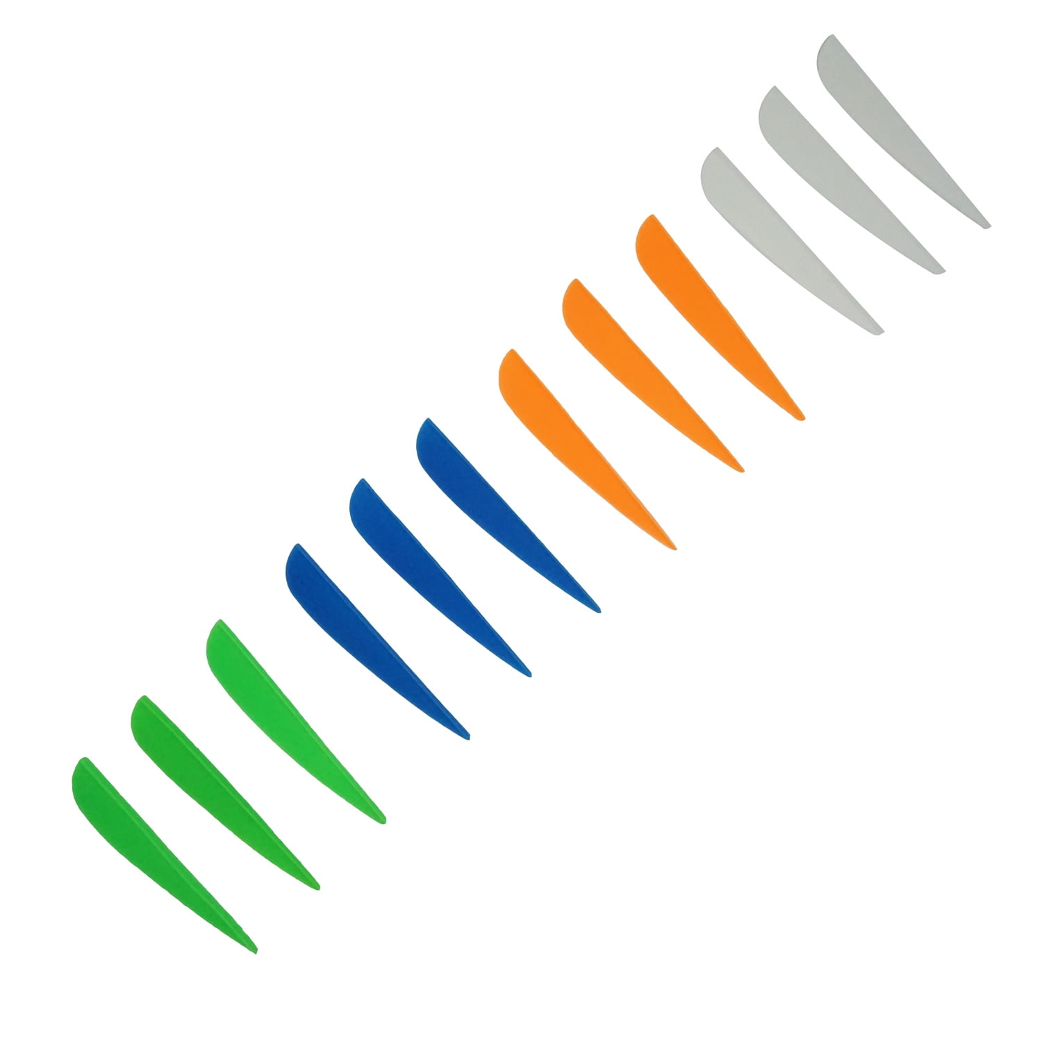 Safari Choice Arrow Fletching 2.5" Plastic Vane, 12pc pack-Mixed Colors ...