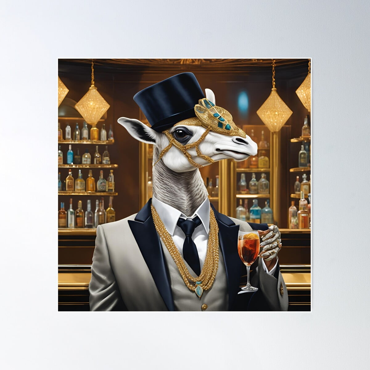 Safari Elite: A Night Of Opulence Poster Wall Art, Modern Wall Decor ...