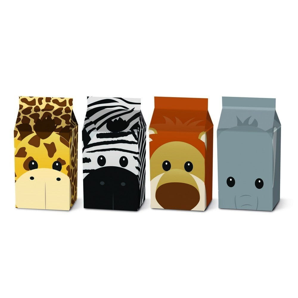 Safari Favor Boxes - 8 Pack 5.5 x 3 x 2 Inches Approx. First Birthday ...